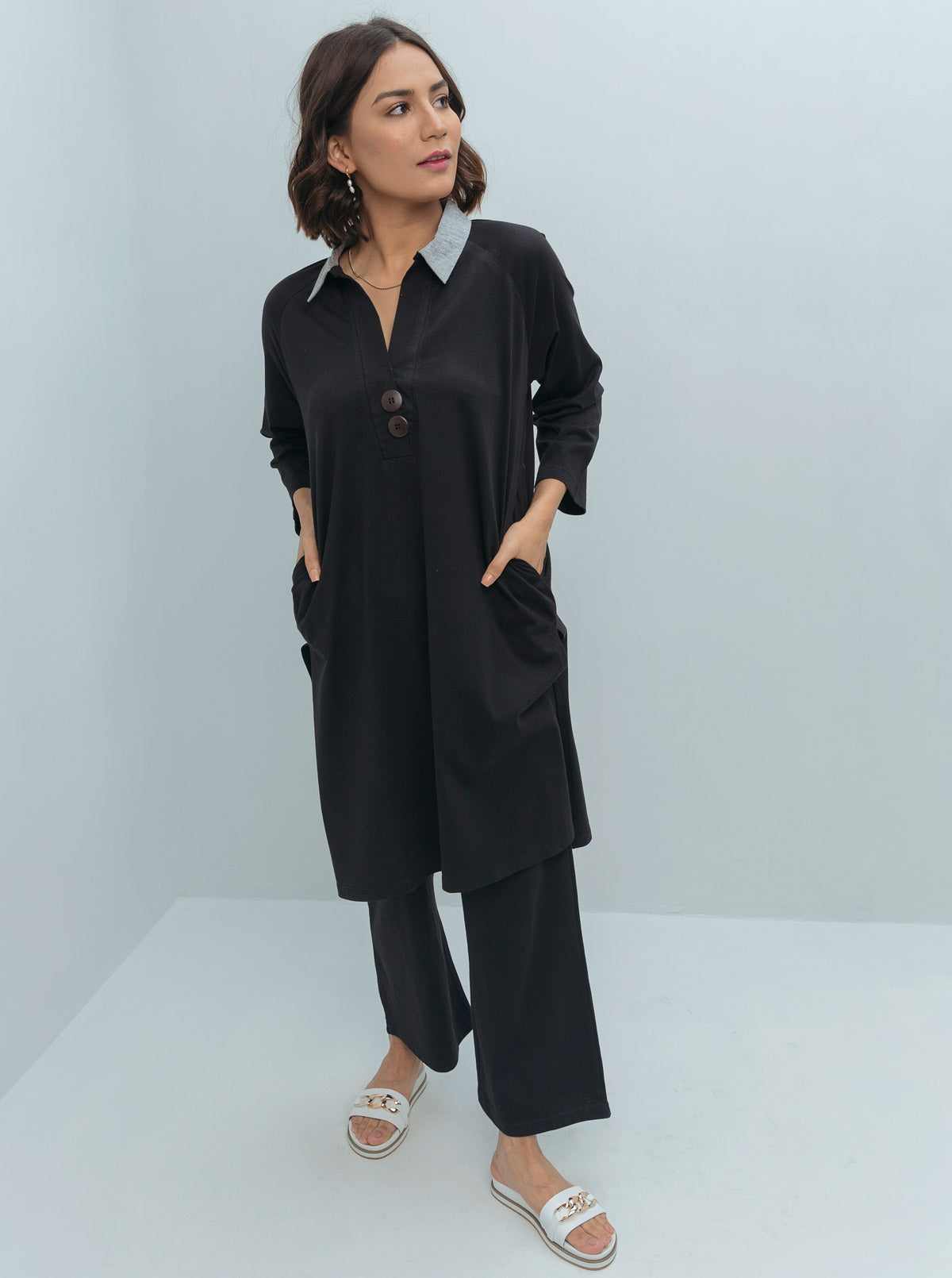 Beechtree - Black Jersey Coord Set – Western.pk