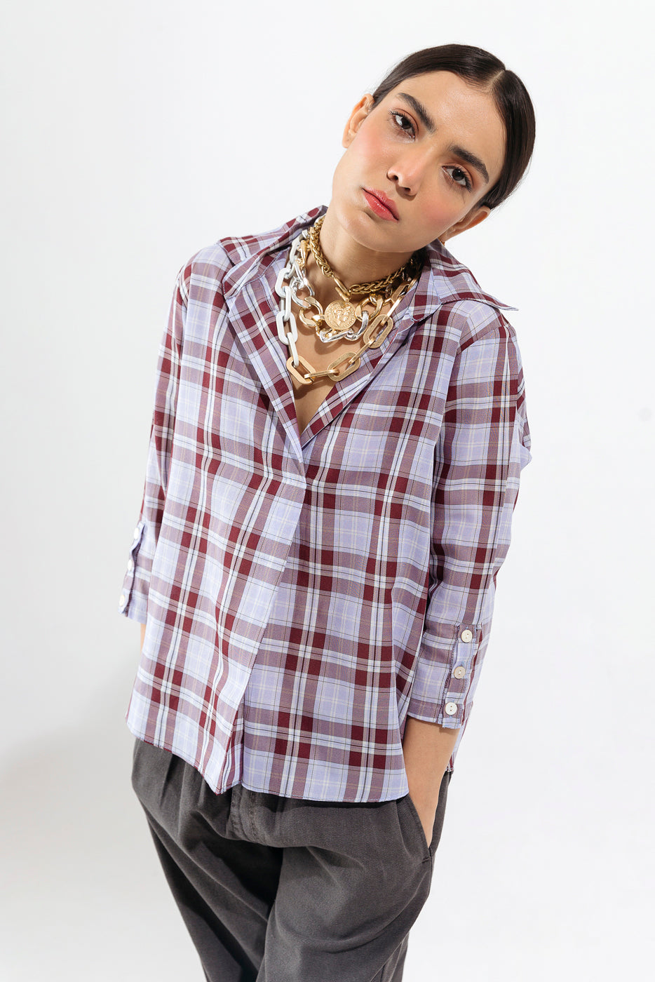 Beechtree - Multi Checkered Top – Western.pk