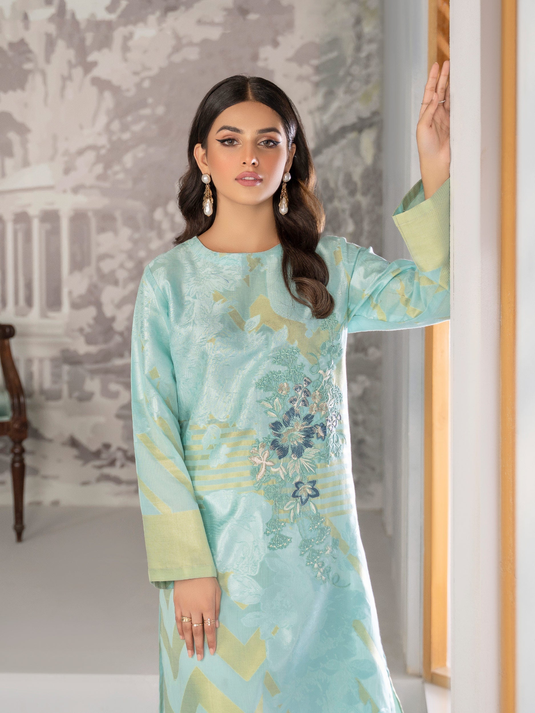 Limelight - 2 Piece Jacquard Suit-Embroidered (Unstitched) – Western.pk