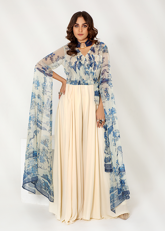 Dure Shahwar - Whispering Breez - Floral White Maxi | Dureshahwar ...