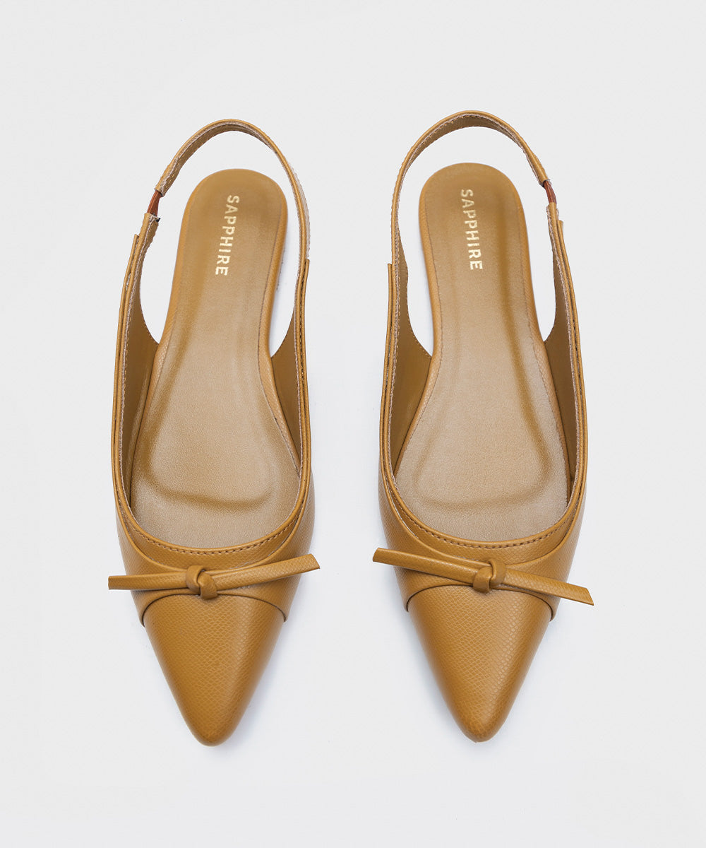 Sapphire - Mustard Pointed-Toe Slingback – Western.pk
