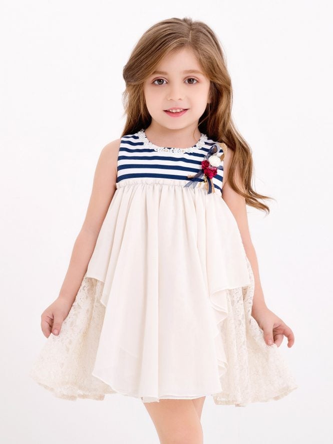 Edenrobe - Girl's Cream Frock - EGTF18S-0743 – Western.pk