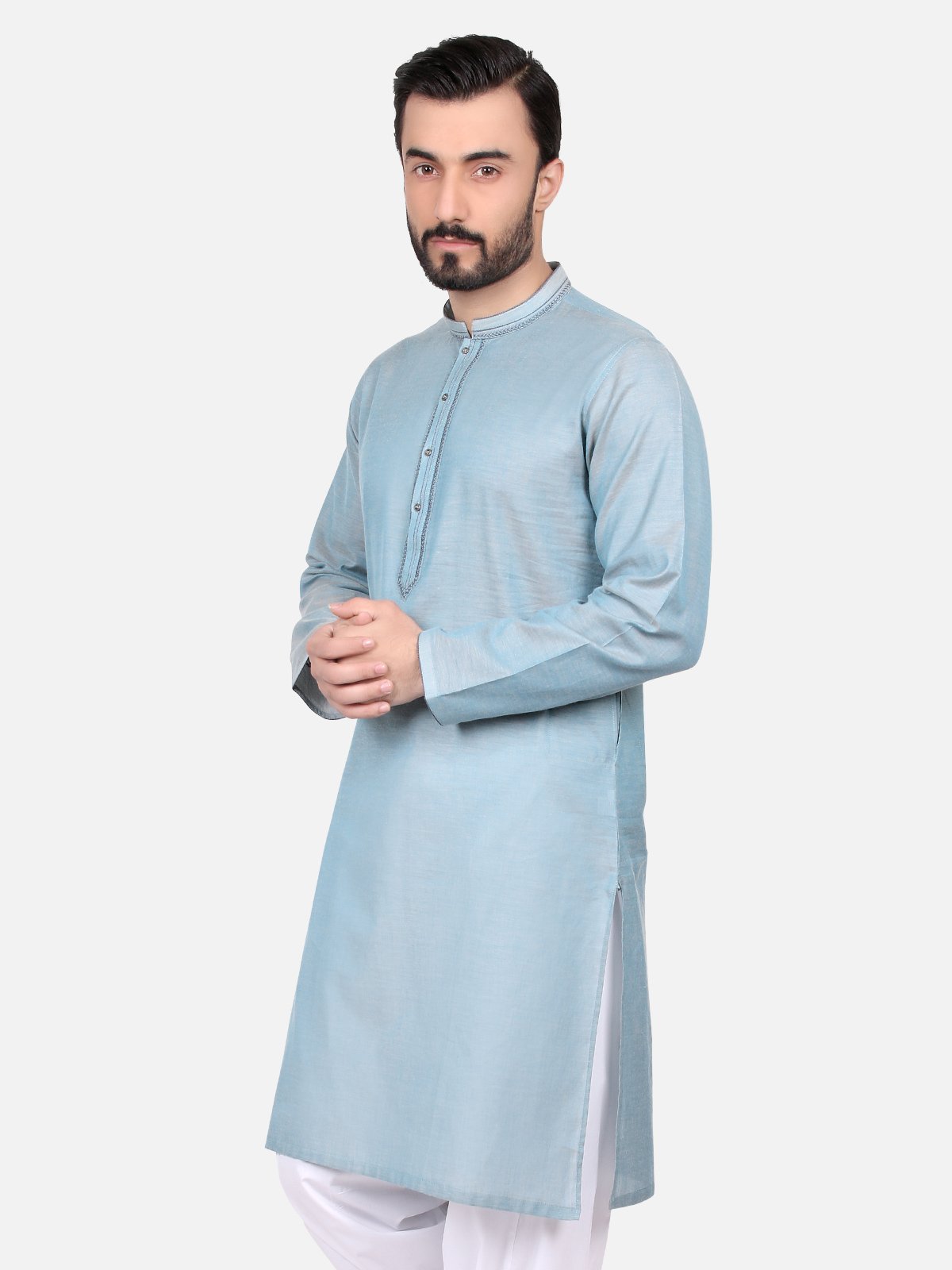 Edenrobe - Men's Sea Green Kurta - EMTK18S-9475 – Western.pk