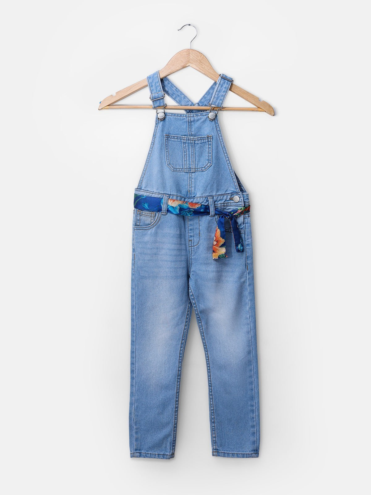Edenrobe - Girl's Light Blue Dungaree - EGTDD21-002 – Western.pk