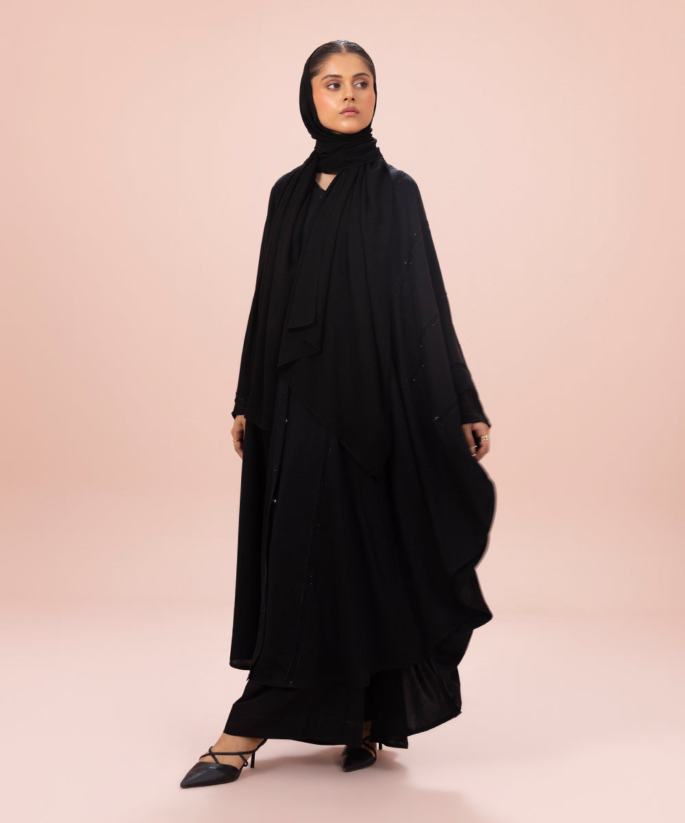 Sapphire - Kaftan Abaya Set with Diamanté Detail – Western.pk