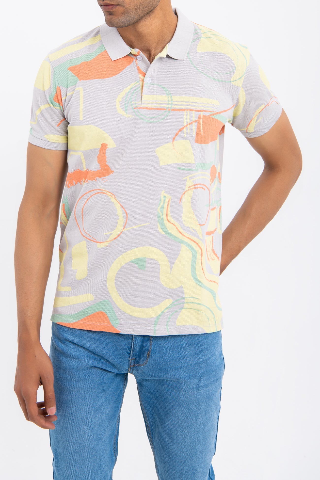 BTW - REGULAR FIT PRINTED POLO SHIRT – Western.pk