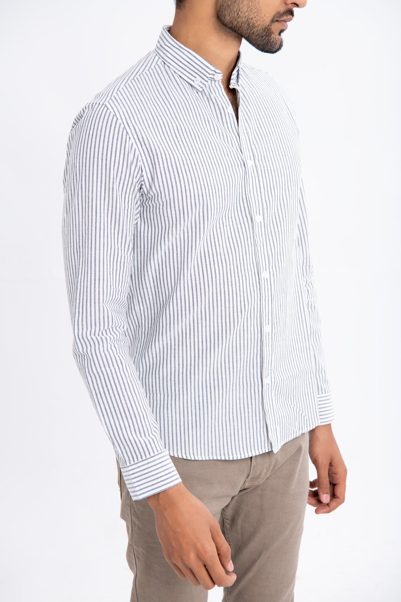 BTW - THE STRIPE BUTTON DOWN SHIRT – Western.pk