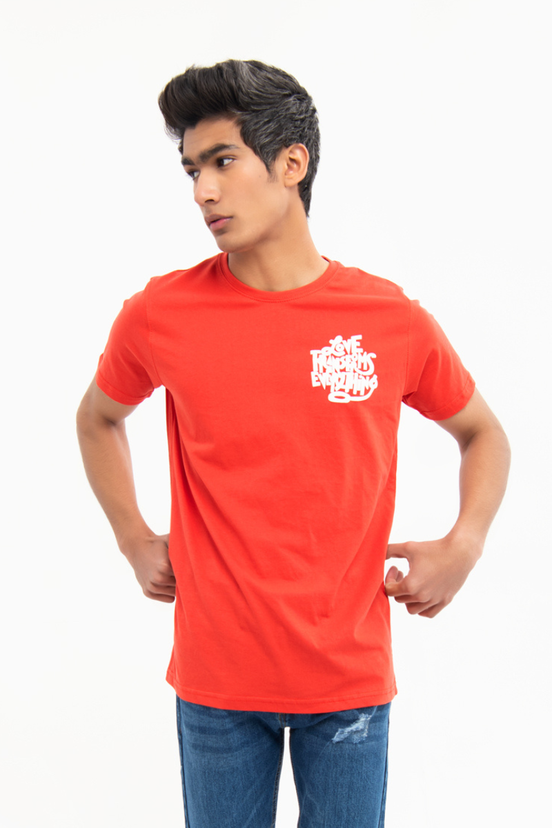BTW - REGULAR SIZE PRINTED T-SHIRT – Western.pk